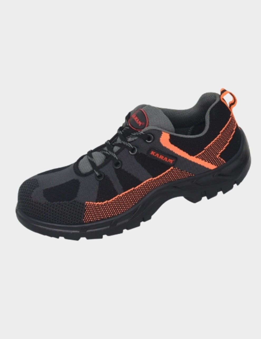 Flytex Orange and Black Fibre Toe Safety Shoes | Karam FS-210 – Kewalson
